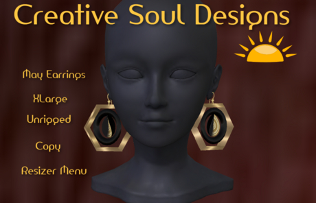 Second Life Marketplace - Creative Soul Designs - May Earrings
